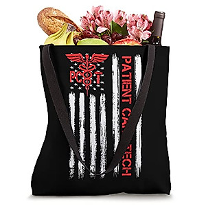 Patient Care Technician American Flag US Patient Care Tech Tote Bag