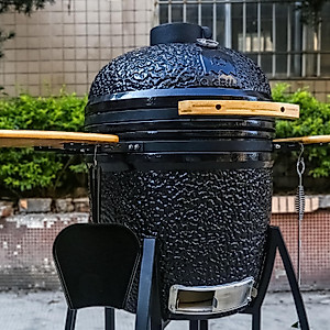 Ash Pan for Big Green Egg, Stainless Steel Ash Tool Kit Ash Tool Poker Rake Set for Big Green Egg Large, for Kamado Joe, for Charcoal Smoker Wood Burning Stove