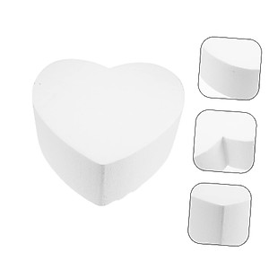 HAKIDZEL foam cake model foam heart cake dummy foam cake form foam cake rounds Foam Cake Dummy foam cake dummies wedding cupcake stand tool foam white to rotate Multifunction fondant cake