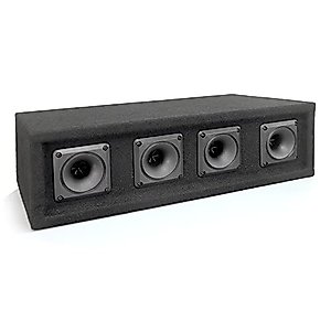 Pyle-Pro 4 Way DJ Speaker System, 300 Watt Power, 150 RMS, Four 3 Inch Horn Piezo Tweeters, 8 Ohm Impedance, Full Range Audio Reproduction, Black Carpeted Finish