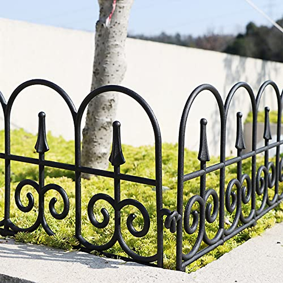 Garden Fence, 10 Pack Decorative No Dig Fencing 20ft (L) x 13in (H) Rustproof Landscape Folding Fence Panel Border Decor Picket Flower Edging for Outdoor Patio Yard Landscape