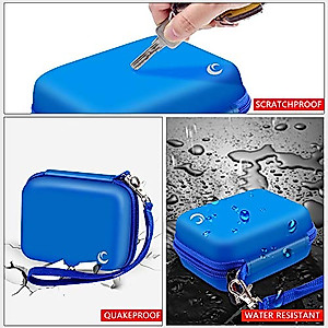 Carrying & Protective Case for Digital Camera, AbergBest 21 Mega Pixels 2.7" LCD Rechargeable HD/ Kodak Pixpro/ Canon PowerShot ELPH 180/190 / Sony DSCW800 / DSCW830 Cameras for Travel - Blue