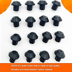 WB2K101 Rubber Feet Replacement for GE, Rubber Grate Feet for Kenmore Range Burner Grate, Gas Stove Top Cooktop Burner Grates Replaces WB02K0101 WB02T10461 AP2622260 PS241358 (16 Short Rubber Feet)
