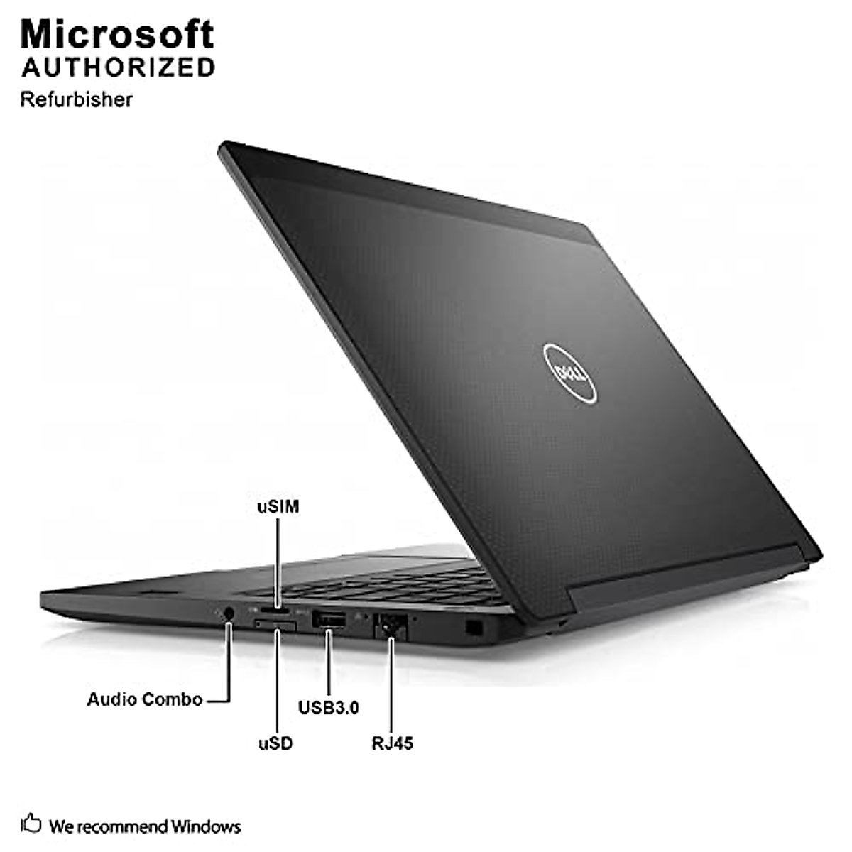 Dell Latitude 7280 12.5 Inch Business Laptop, Intel Core i5-7300U up to 3.5GHz, 16G DDR4, 512G SSD, HDMI, Windows 10 Pro 64 Bit Multi-Language Support English/French/Spanish(Renewed)