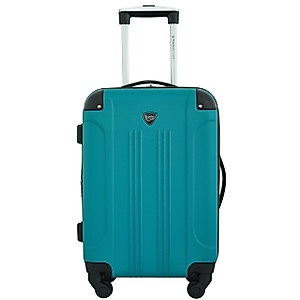 Travelers Club Chicago Hardside Expandable Spinner Luggage, Teal, 3 Piece Set