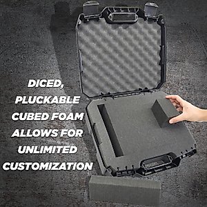 CASEMATIX DJ Mixer Case Compatible with Yamaha AG08 Streaming Loopback Mixer, MG10XU, MG10 or MG06 Stereo Interface and Cables - Hard Shell DJ Bag with Pre-Diced Customizable Foam Interior Only