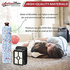 Cross Wave Replacement for Bissell CrossWave Pet Pro 1785 2306 Series Vacuum Cleaner, 3 Pack 1868 Multi-Surface Brush Rolls + 3 Pack 1866 Vacuum Filters, Compare to Part 1608684, 1608683, 160-8683