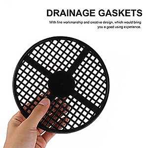 HANABASS 20 pcs Plastic Drainage Bonsai Office from Gaskets Away Screens Bottom Flowing Net Mats Size Loss Pot Pad Breathable Plant Keep Garden with M Planter for Soil Patio Home Hollow