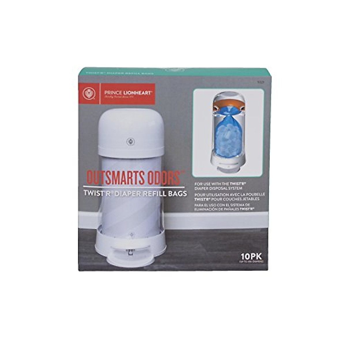 Prince Lionheart TWIST’R Diaper Disposal Refill Bags, 10 Pack
