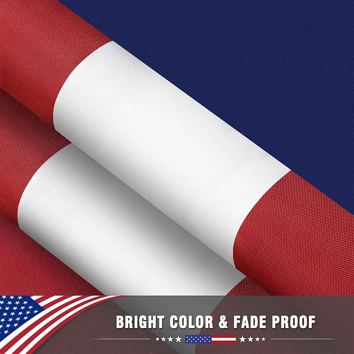 5x3 Ft American Outdoor Flag US Flag Bright Color and UV Fade Proof Canvas Header and Double Stitched - USA Flags with Brass Grommets