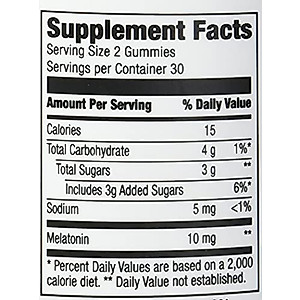 Amazon Brand - Revly - Melatonin 10mg Gummies, Supports Restful Sleep, Strawberry, 60 Count