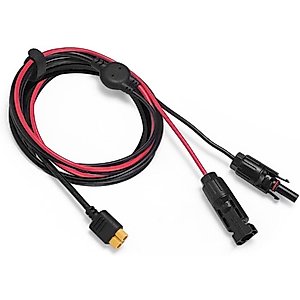 EF ECOFLOW Solar Charge Cable Solar Connector to XT60i Adapter Connector Connect Solar Panel for Portable Power Station & Solar Generator (2.5M/8Ft)