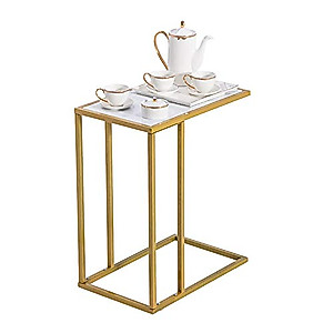 KARFER White Marble Series C Table Side Table Lazy Table [30x48x61cm]