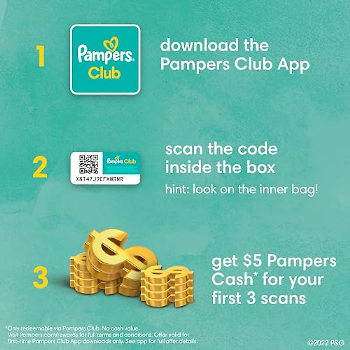 Pampers Baby Diapers - Pure Protection - Size 2, 120 Count, for up to 100% Leakproof, Premium Plant-based Skin Protection