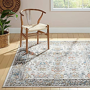 Home Dynamix The Spruce Summer Adele Area Rug, Blue/Rust, 7'10"x10'2"