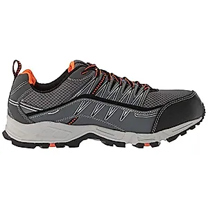 Fila mens Memory at Peak Composite Toe Trail Running Food Service Shoe, Castlerock/Black/Vibrant Orange, 10.5 US