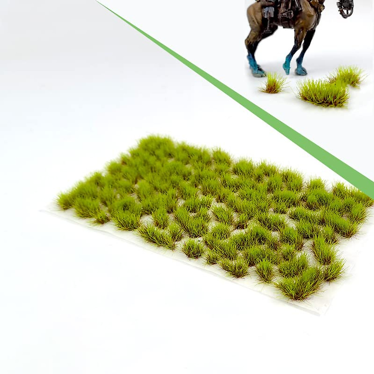 190 Pcs Static Grass Model Grass Tufts Railway Artificial Grass Miniature Grass Tuft Terrain Kit for DIY Model Railway Fairy Garden Diorama Scenery (Set B)