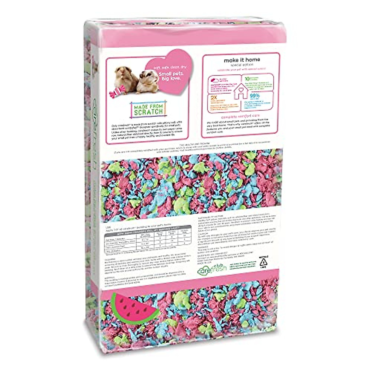 carefresh 99% Dust-Free Tutti Frutti Natural Paper Small Pet Bedding with Odor Control, 23 L