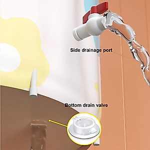 Genrenyen Portable Bathtub for Adults Foldable PVC SPA Soaking Standing Bath Tub for Shower Stall, Non-Inflatable Hot Ice Bath Tub with Thickened Thermal Foam to Keep Temperature