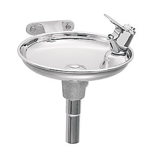 Haws 1152 Polished Stainless Steel Wall Mounted Drinking Fountain with Round Bowl