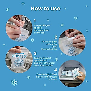 Insulated Lunch Bag with Zip Lock & Handle, Reusable Cool & Thermal Bags, Cooler Pouch, Hot & Cold, Ideal for Sandwich, Snack, Drink, Grocery, Camping (Medium_5 bags 9.8 x 11.0 inches + 5 Ice packs)