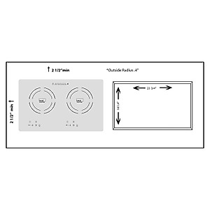 True Induction TI-2B Built-in Double Burner Induction Glass Cook-Top 120V Black