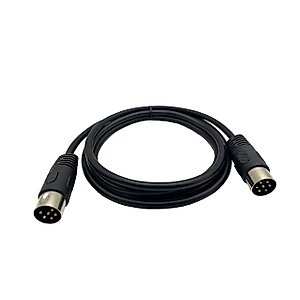 6-Pin DIN MIDI Extension Cable, Dafensoy 6-Pin DIN MIDI Male to Male Adapter Extension Cable, for MIDI Keyboard, Keyboard Synth,MIDI Guitar and Other Music Gear (1.5M/5Ft)