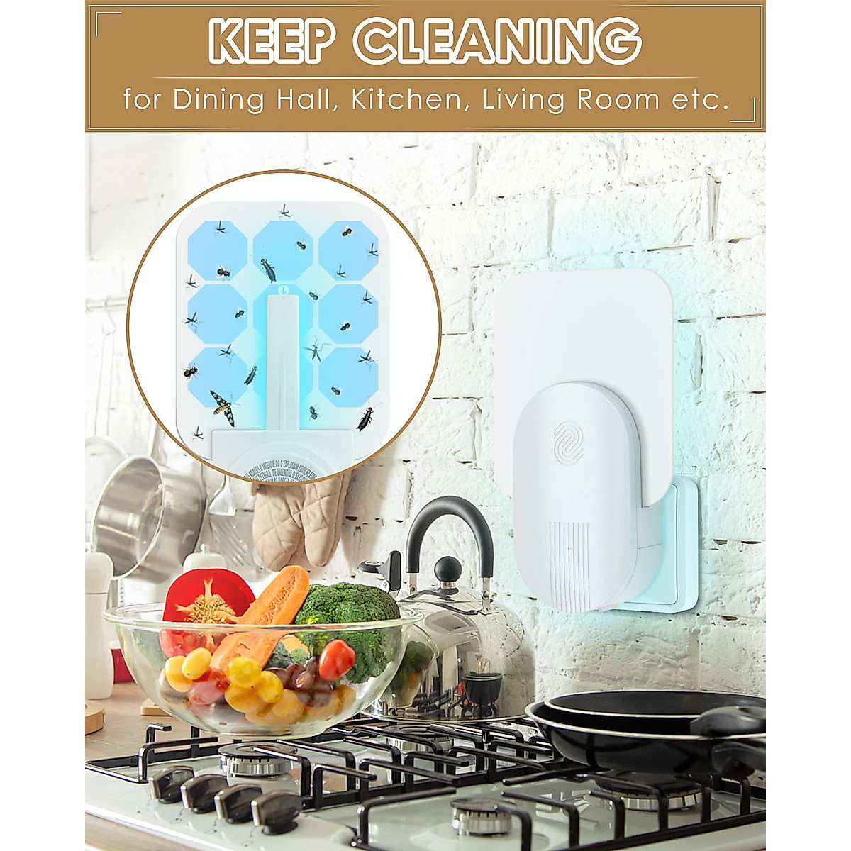 TINDTOP 24 Pack Refills Glue Cards for Safer Home, Compatible with SH502, SH503, 23005-06 and DT3005W, DT3005W-DS3 Dot Plug-in Indoor Replacement Sticky Glue Boards