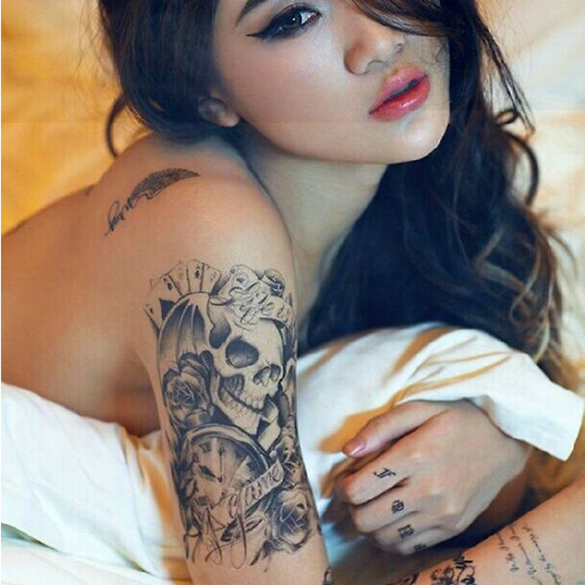 DaLin Extra Large Temporary Tattoos Full Arm and Half Arm Tattoo Sleeves for Men Women 20 Sheets