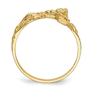 IceCarats 14K Yellow Gold Lord Jesus Christ Crucifix Holy Cross Ring Christian Religious Band Size 7