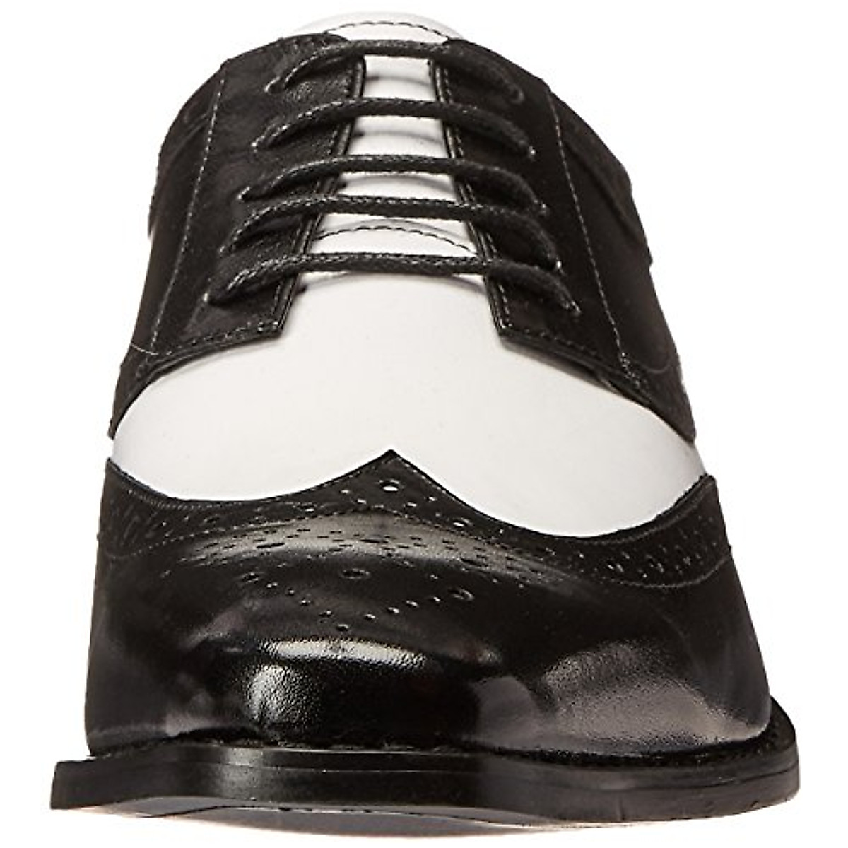 Stacy Adams Men's Tinsley-Wingtip Oxford, Black/White, 15 M US