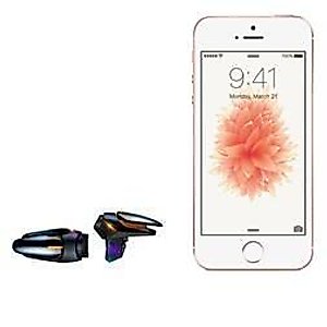 BoxWave Gaming Gear Compatible With iPhone SE - Touchscreen QuickTrigger Auto, Trigger Buttons Autofire Gaming Mobile FPS - Jet Black