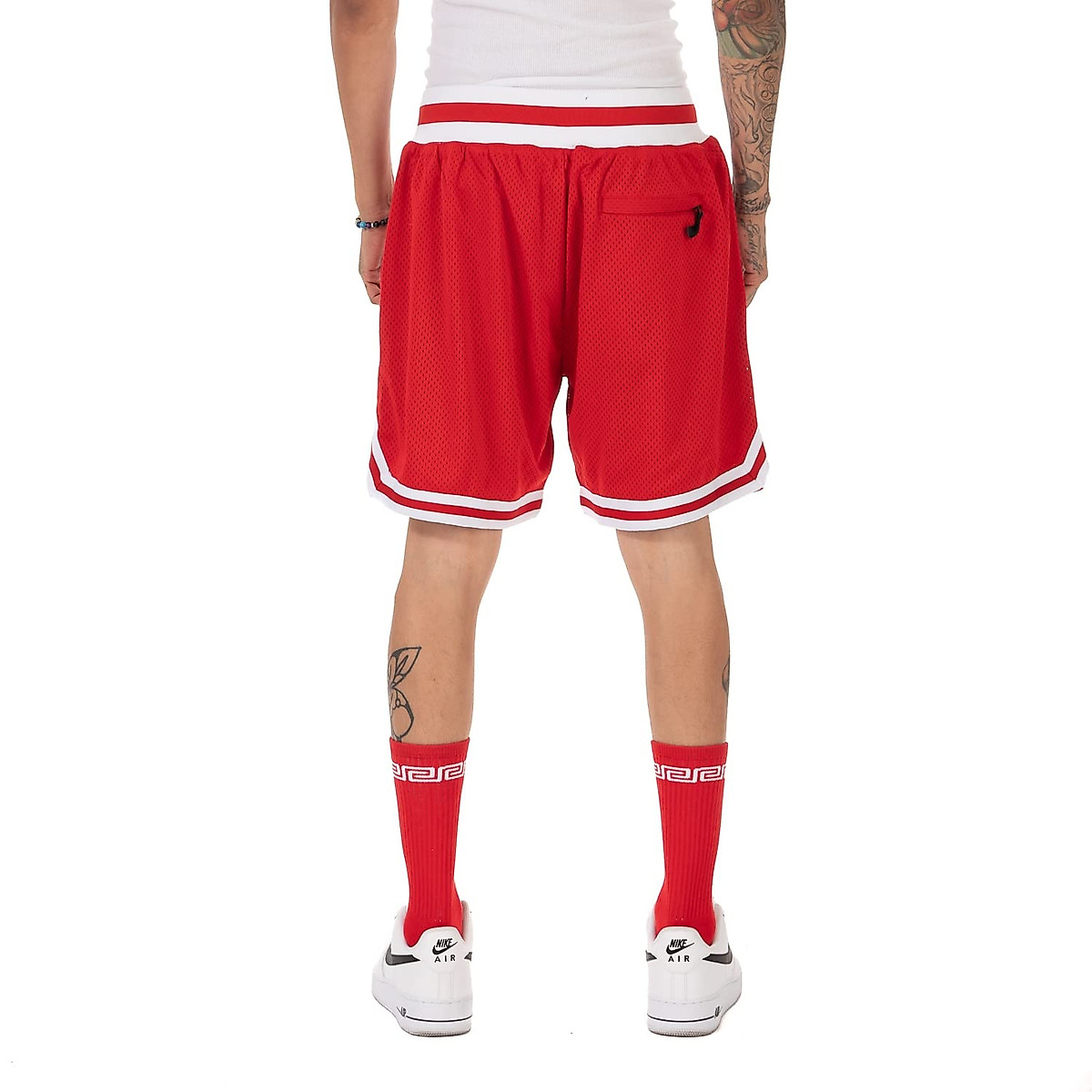 Pro Club Classic (above Knee) 7.5in Basketball Shorts, Red, Large