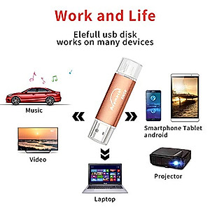 Avomoco 128GB USB Flash Drive for Android Phones,Tablets and PCs, Photo Memory Drive for Android Phone,for Samsung Galaxy S7/S6/S5/S4/S3/Note5/4/3/2,A7/A8/A9,C5/C7 etc.(for Micro Port&USB A Port)