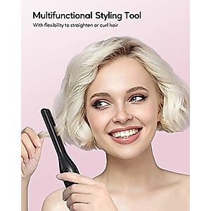 Wavytalk 3/10" Small Flat Iron, Pencil Flat Iron for Short Hair, Pixie Cut and Bangs, Mini Hair Straightener for Edges with Anti-Pinch Design, Tiny Hair Straightener with Titanium Floating Plates
