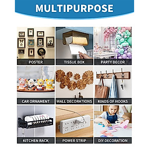 Teskyer Double Sided Tape Heavy Duty, Strong Adhesive Mounting Tape, Multipurpose Removable and Reusable Wall Tape Photo Frame Hanging Poster Tape Carpet Tape (16.4ft X 0.59in)