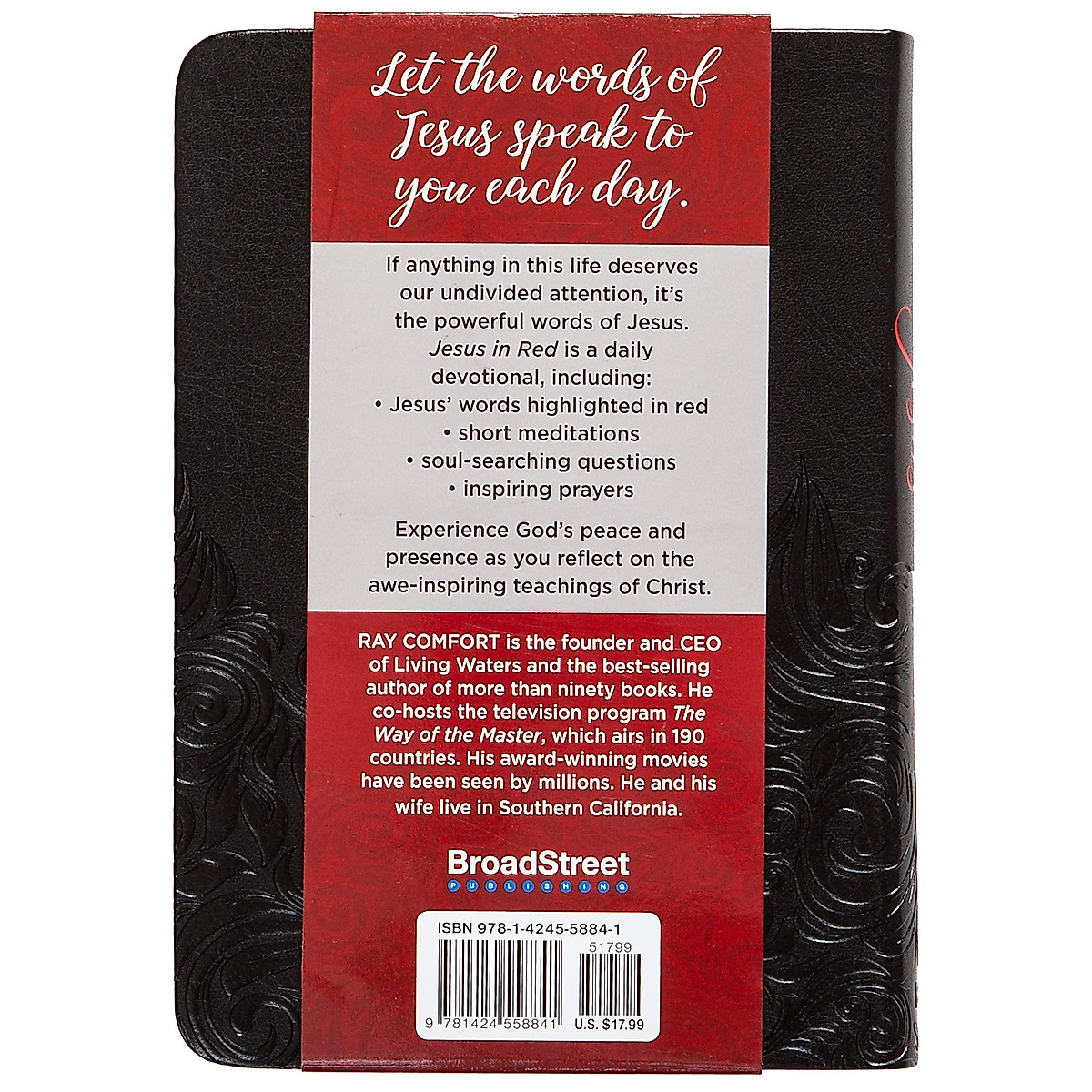 Jesus in Red: 365 Meditations on the Words of Jesus (Imitation Leather) – Daily Motivational Devotions for All Ages, Authored by Ray Comfort, Perfect ... Family, Birthdays, Holidays, and More.