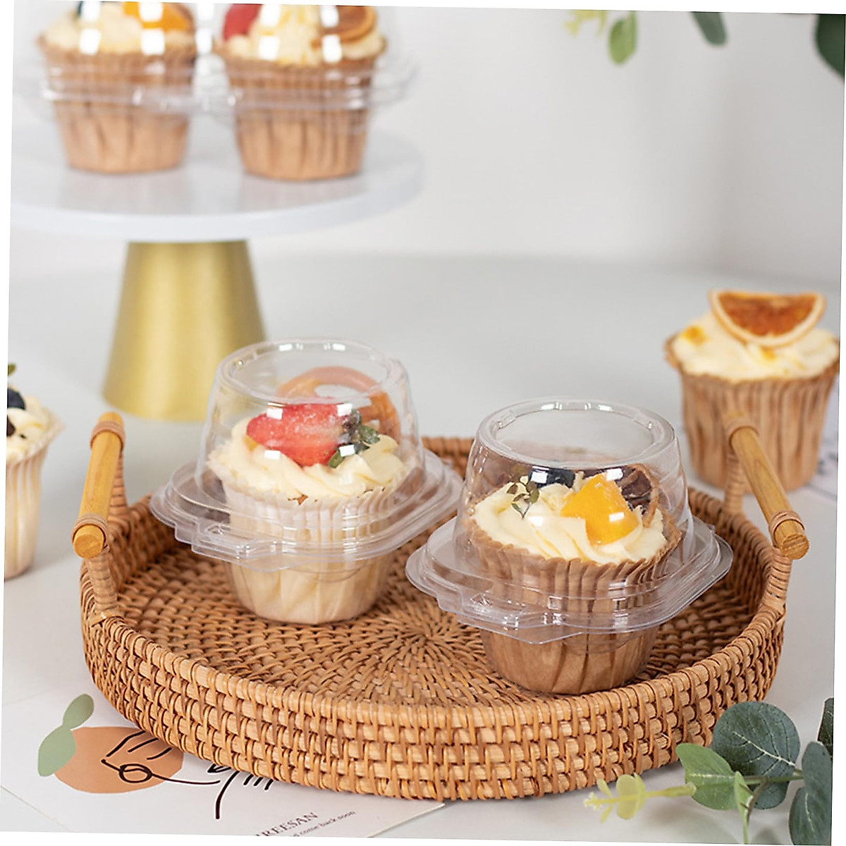 SOLUSTRE 150 Pcs Cake Packing Box Transparent Cake Cases Baking Cake Cases Cake Packing Containers Pastry Boxes Dessert Boxes Cupcake Boxes Cake Storage Boxes Packing Boxes Cookies Boxes