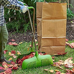 AMES Leaf Grabber Rake with Long Handle & Cushioned Grip for Leaves, Lawn Clippings, Twigs, Yard Waste