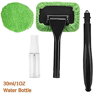 Windshield Cleaning Tool, XINDELL Microfiber Cloth Car Window Cleanser Brush with Detachable Handle Auto Inside Glass Wiper Interior Accessories Car Cleaning Kit