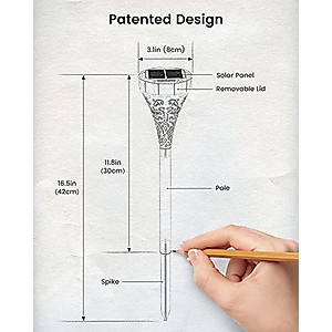 JACKYLED Solar Pathway Lights Outdoor, 6 Pack Solar Walkway Lights Outdoor Waterproof LED Garden Decorative Lighting Landscape Path Lights for Patio Sidewalk Yard Lawn Driveway Backyard, Warm White