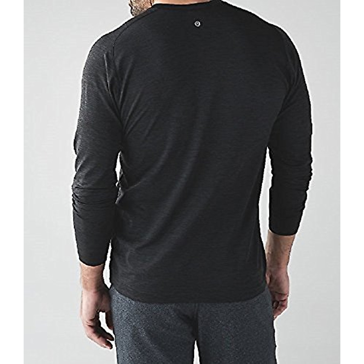 Lululemon Mens Metal Vent Tech Long Sleeve Shirt (Deep Coal Black, L)