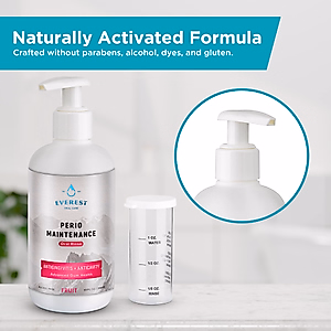 Perio Maintenance Alcohol Free Mouthwash – Concentrated Mouthwash for Bad Breath, Plaque, Sensitive Teeth, and Gingivitis or Gum Disease - Fluoride Rinse by Everest Oral Care (Fruit Punch, 10 Fl oz)