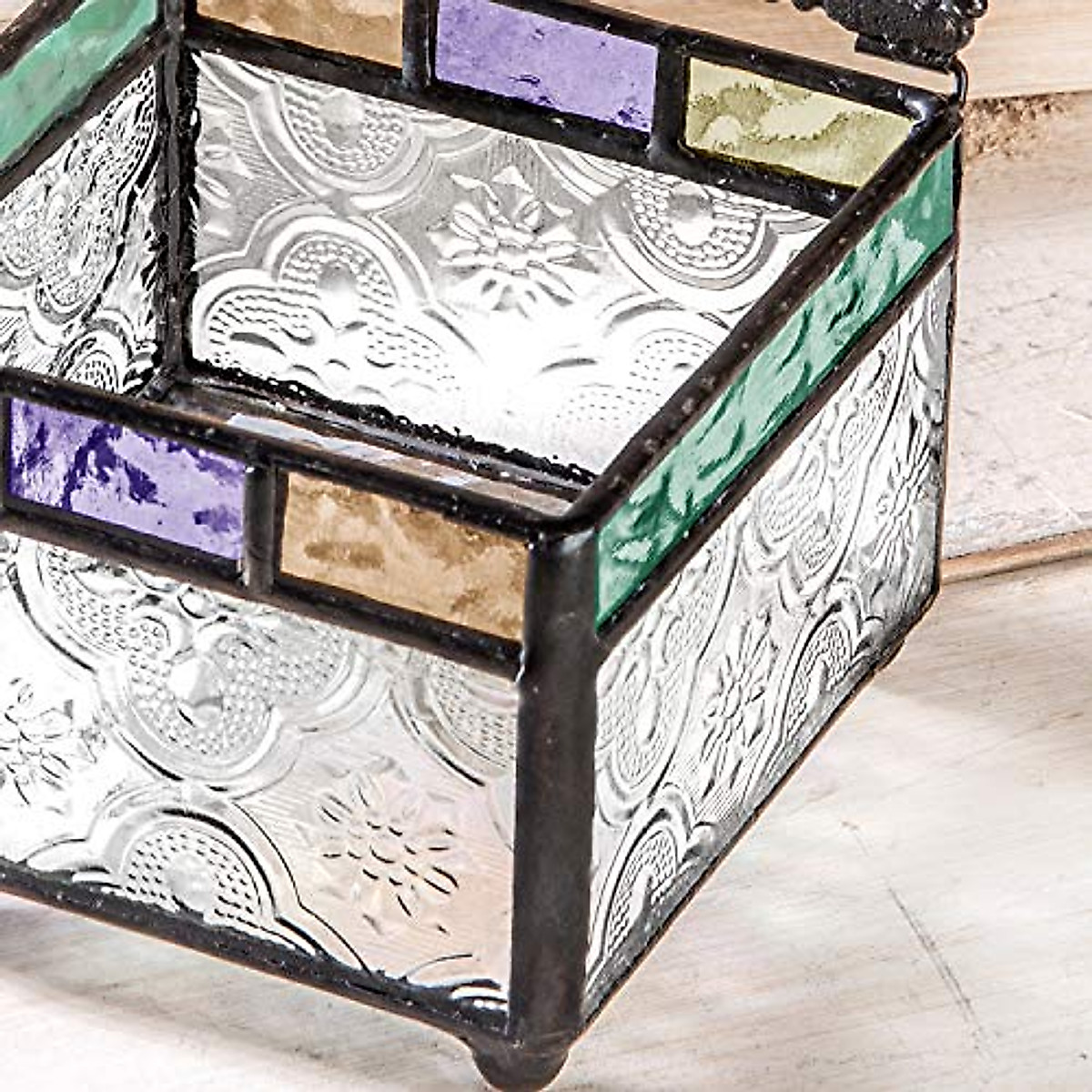 Personalized Jewelry Box Decorative Vanity Display Engraved Keepsake Gift for Friend Daughter Sister Girl Women Purple Blue Peach Turquoise J Devlin Box 905 EB246