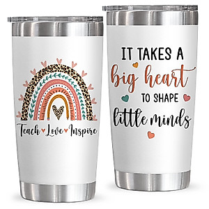 OASSIE Teachers Appreciation Gifts for Coworkers - 20 oz Stainless Steel Insulated Coffee Tumbler With Lid - Teachers Day Graduation Birthday Appreciation Thank You Gifts for Women Friends