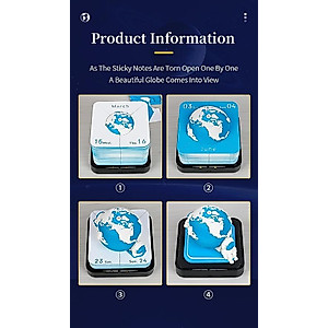 3D Calendar Planner 2024 - Desktop Calendar With LED Lights, DIY Paper Engraving Art Crafts Desktop, 3D Notepad Art Notes, Decorative Home Sculpture For Home Office (Blue)