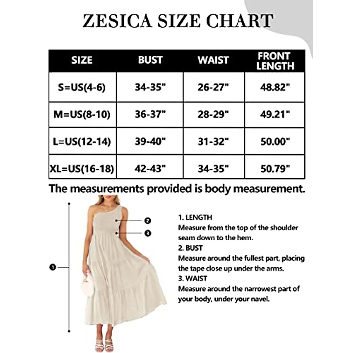 ZESICA Women's 2023 Bohemian Summer Floral Print One Shoulder Sleeveless Smocked Ruffle Tiered Beach Long Midi Dress,Beige,Large