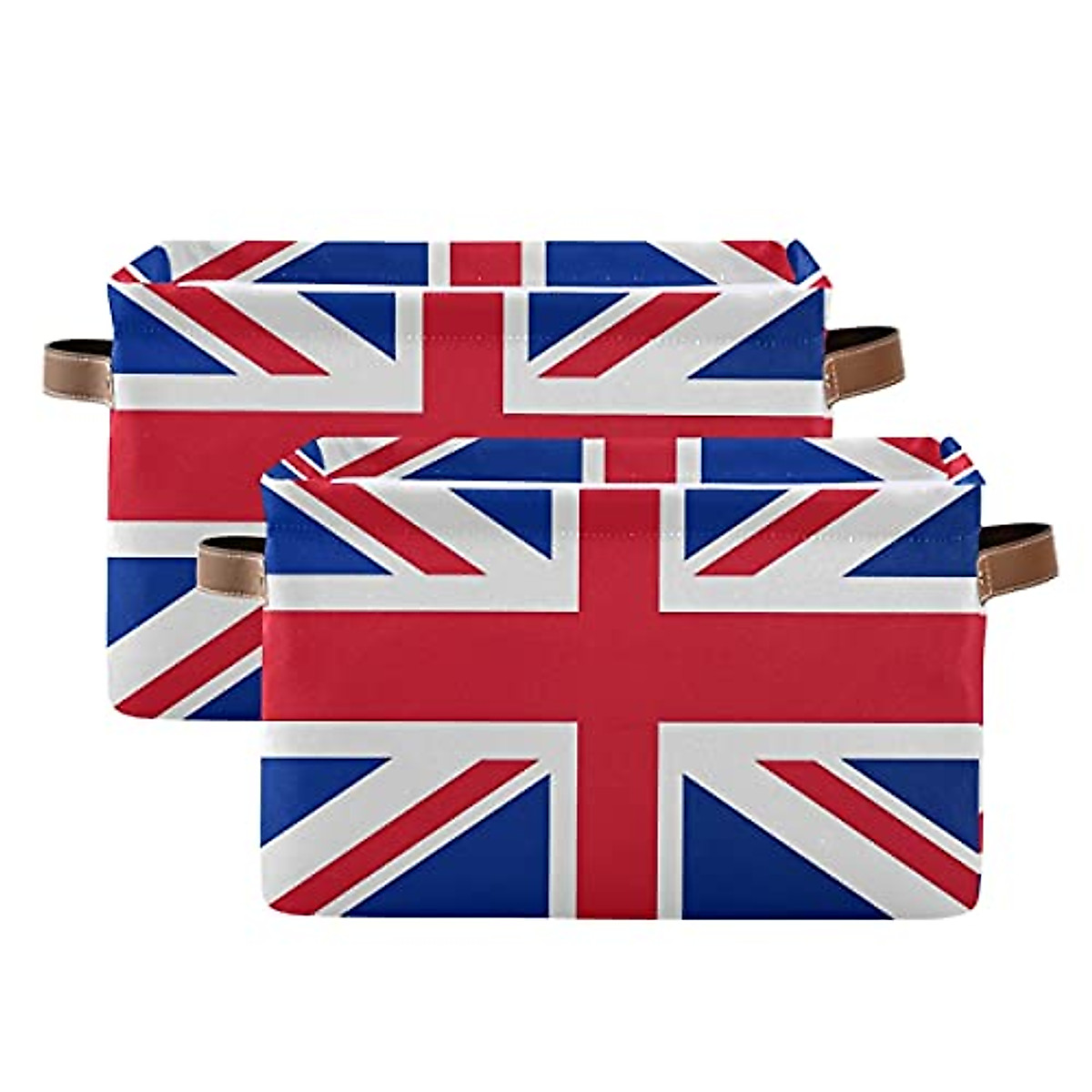 AUUXVA UK Flag Union Jack Storage Bins Basket, Vintage British Flag ...