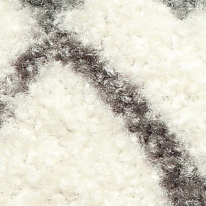 Maples Rugs Abstract Diamond Modern Distressed Kitchen Rugs Non Skid Accent Area Floor Mat [Made in USA], 1'8 x 2'10, Neutral