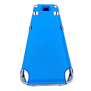 Ostrich Camping Cot with Padded Open & Close Face Cavity, Heavy Duty Powder Coated Steel Frame, Easily Folds